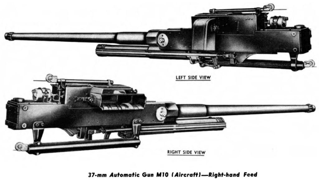 Lotnicze działo pokładowe Gun, Automatic, 37-mm, M10 | Encyklopedia ...